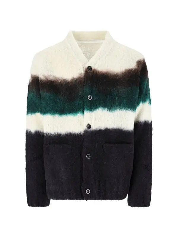 Sacai Wool Blend Button-front Cardigan