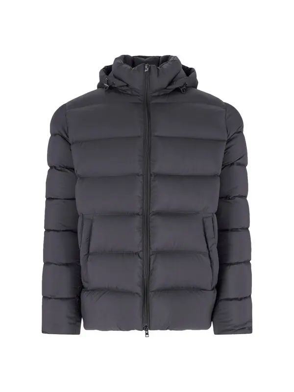 Herno Hooded Quilted Puffer Jacket - Grey