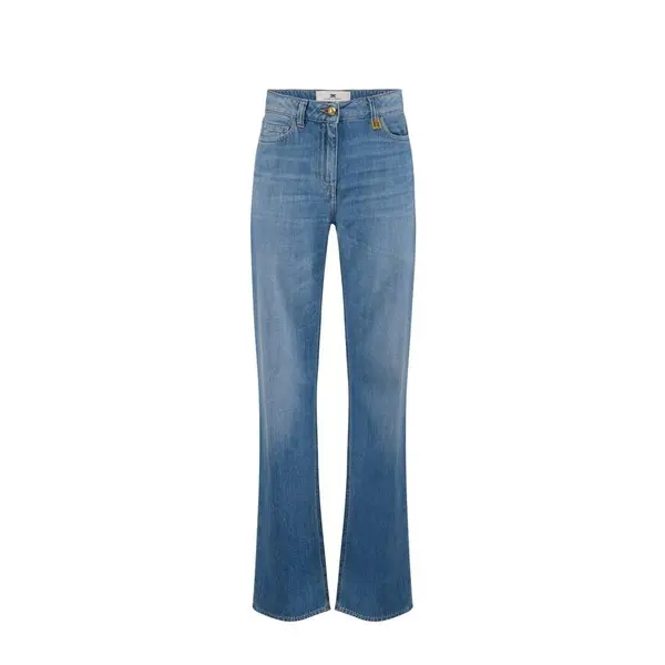 Elisabetta Franchi High Waisted Flare Leg Trousers