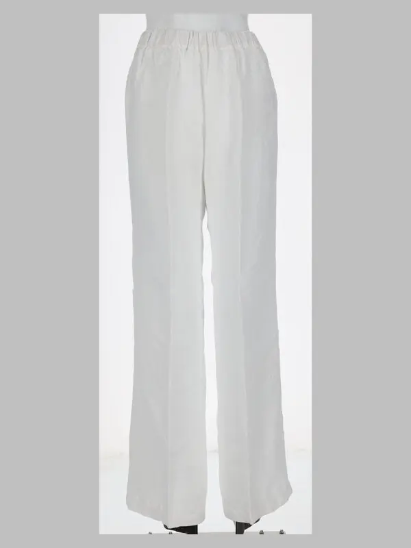 120% Lino Linen Wide-leg Trousers