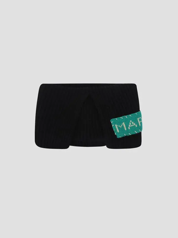 Marni Knit Scarf 100% Virgin Wool - Black