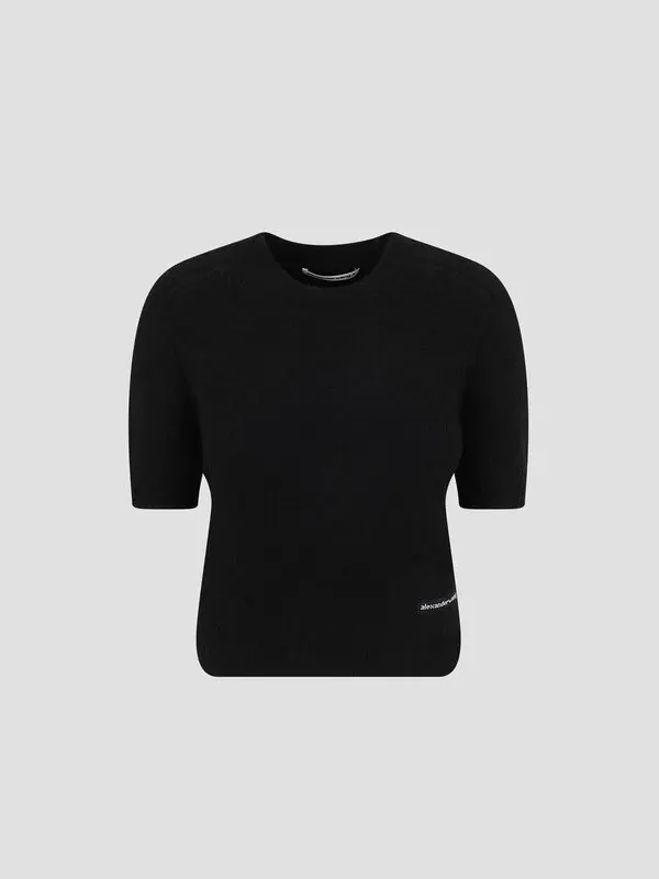 Alexander Wang Knit Logo Crewneck Tee