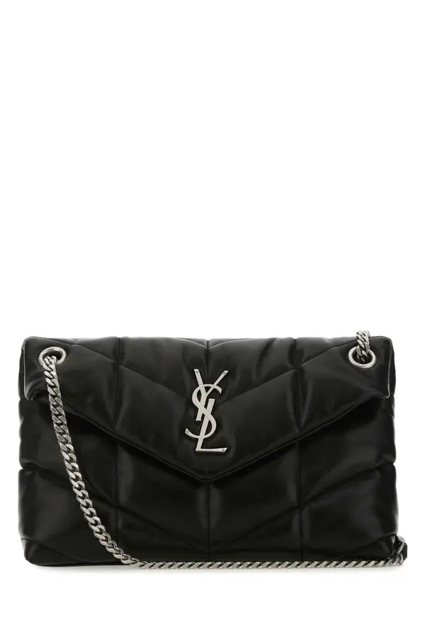 Saint Laurent Puffer Nappa Leather Shoulder & Crossbody Handbag - Black
