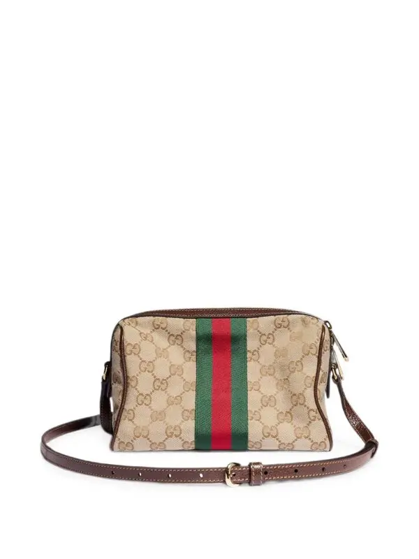 Gucci Horsebit Web Crossbody Bag - Beige
