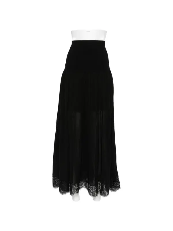 Zimmermann Valiant Lace Maxi Skirt - Black