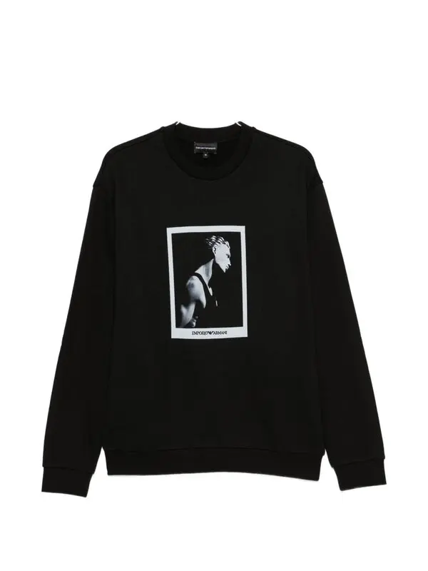 Emporio Armani Printed Cotton Sweatshirt