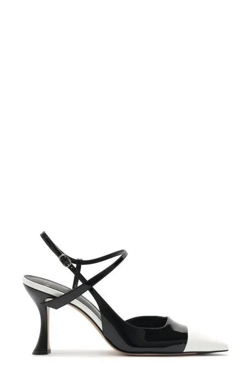 ALEXANDRE BIRMAN Tita Leather Cap Toe Slingback Pump