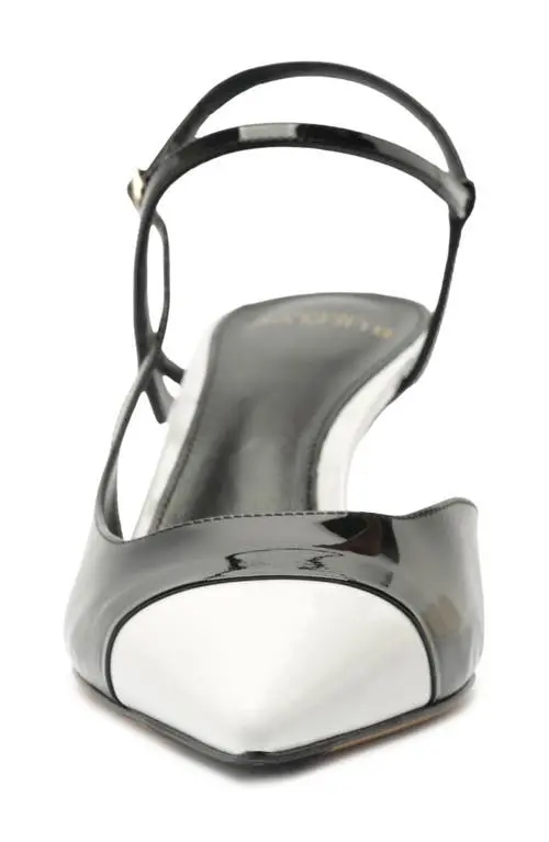 ALEXANDRE BIRMAN Tita Wrap Leather Cap Toe Slingback Pump