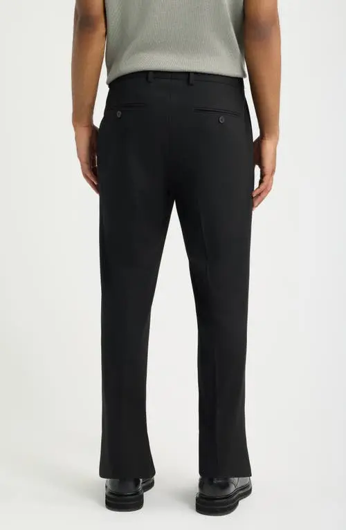 OPEN EDIT Skinny Fit Pleated Suit Pants - Black