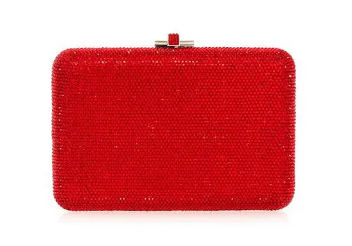 Judith Leiber Crystal Embellished Clutch - Silver Light Siam