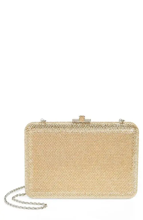 Judith Leiber Slim Slide Clutch - Silver Prosecco