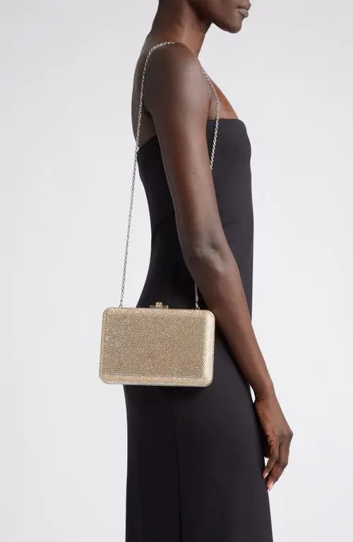 Judith Leiber Slim Slide Clutch - Silver Prosecco