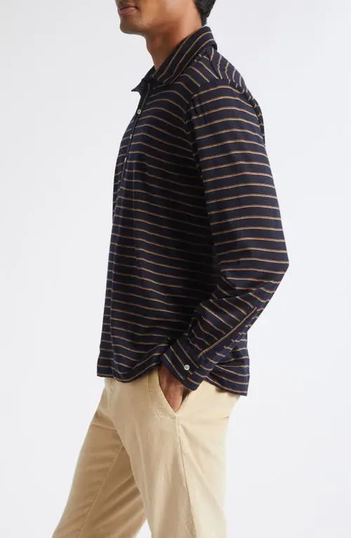Massimo Alba Stripe Long Sleeve Polo