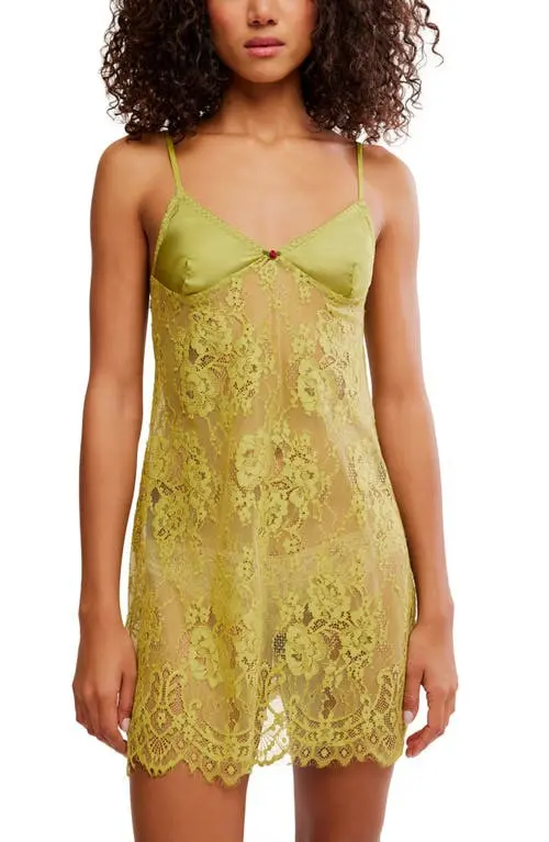 Free People Lace Night Gown - Lentil Sprout