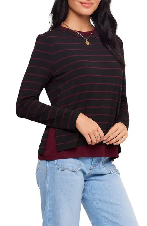 Karen Kane Double Layer Side Slit Top