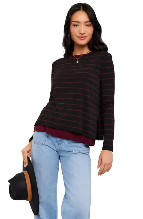 Karen Kane Double Layer Side Slit Top