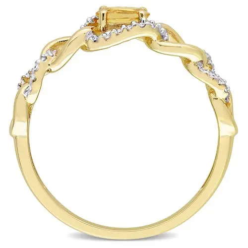 JULIANNA B. Diamond Oval Link Ring 10k