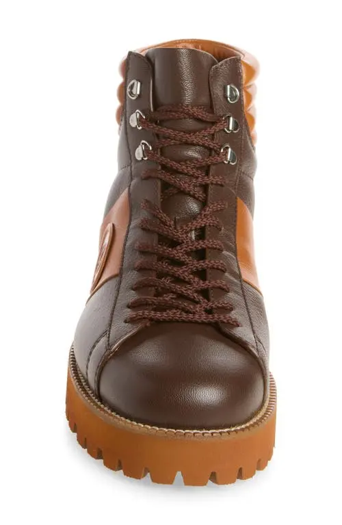 Valentino Garavani V-logo Leather Combat Boots