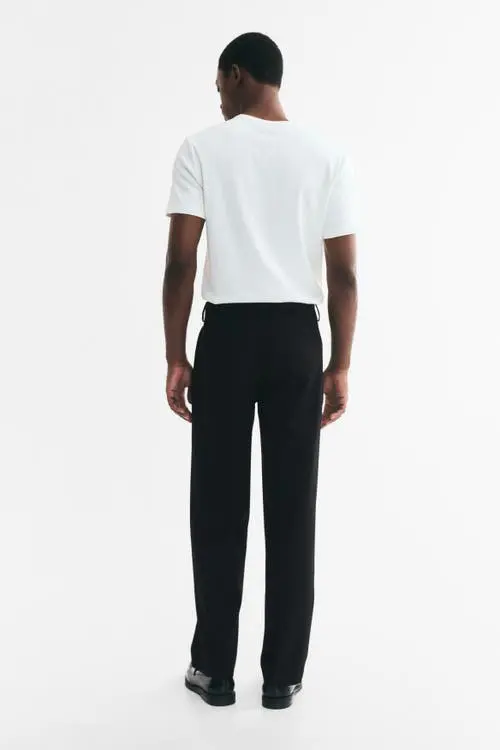 H&M Regular-fit Tailored Pants - Black