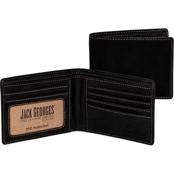 JACK GEORGES Voyager Bifold Wallet - Black