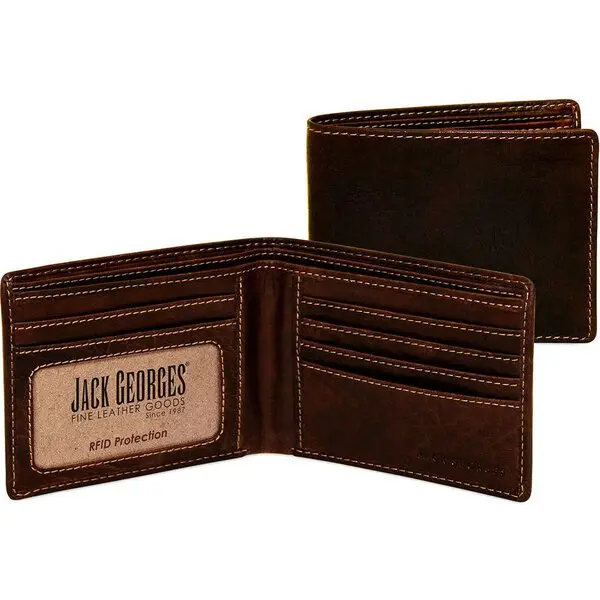 JACK GEORGES Voyager Bifold Wallet - Brown