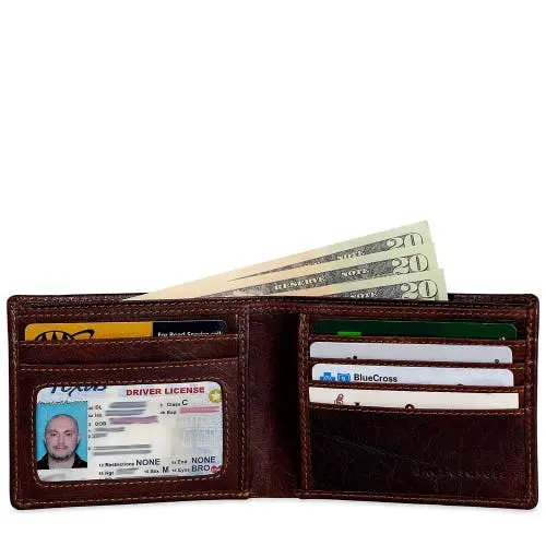 JACK GEORGES Voyager Bifold Wallet - Brown