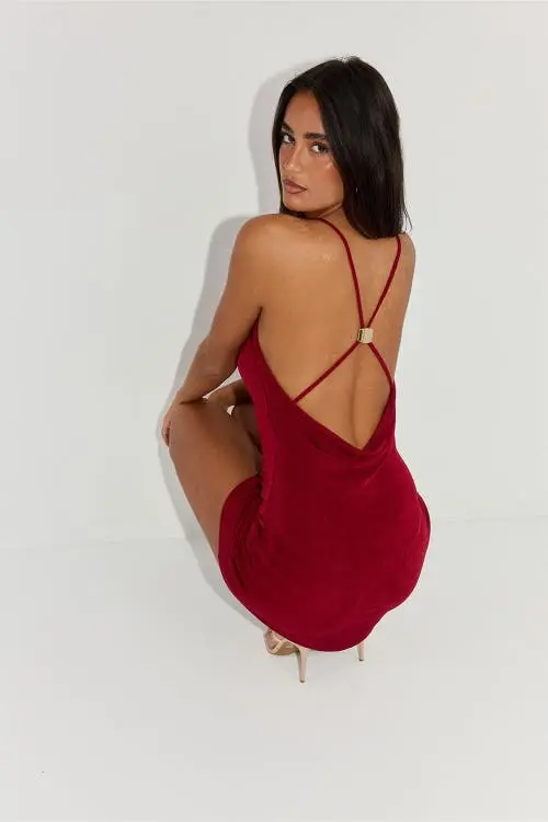 SASHA THERESE Kalani Mini Dress - Red