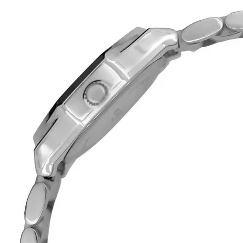 PEUGEOT Hexagonal Crystal Bezel Bracelet Watch- 32mm - Silver