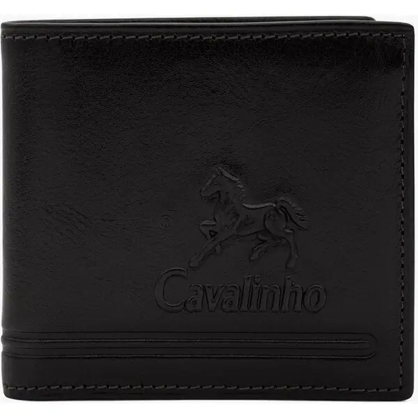 Cavalinho Gentleman Trifold Slim Leather Wallet 554 - Black