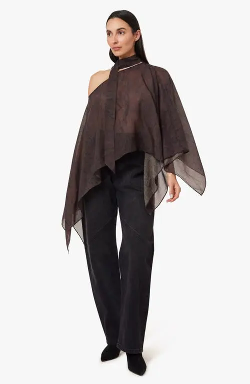 Habitual Draped Asymmetrical Scarf Top