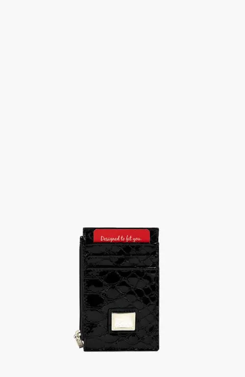 CAVALINHO Gallop Patent Leather Slim Card Holder 573 - Black