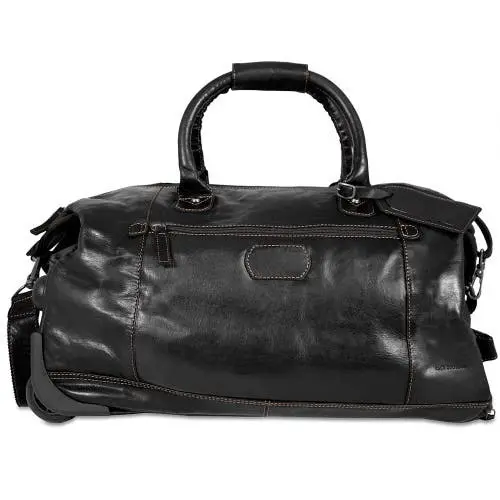 JACK GEORGES Voyager Wheeled Duffle Bag - Black