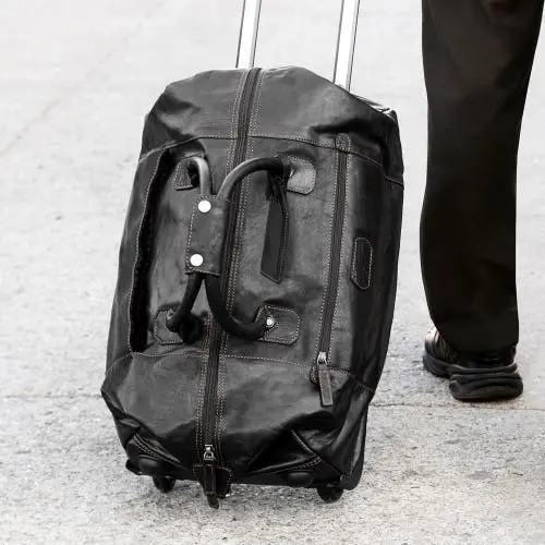 JACK GEORGES Voyager Wheeled Duffle Bag - Black