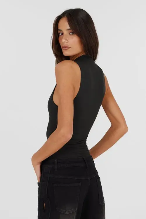 SASHA THERESE Adeline Bodysuit - Black
