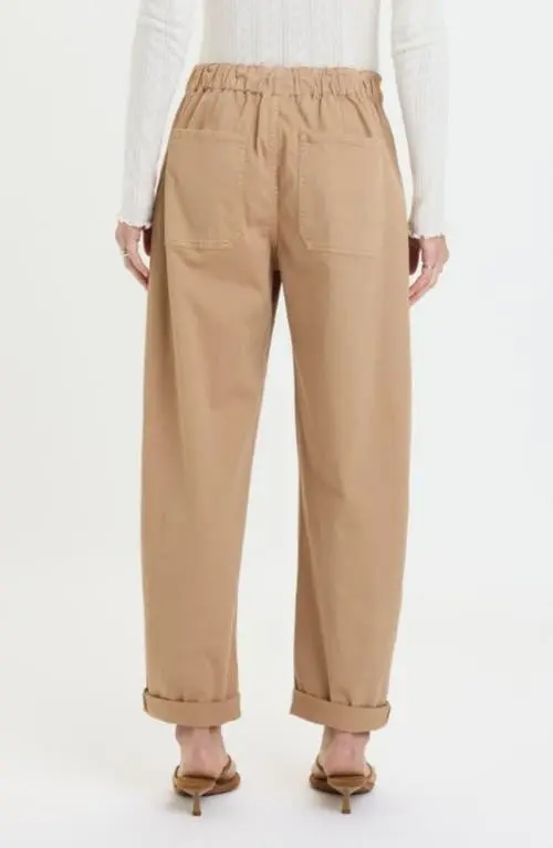 DAZE Villa Drawstring Pants - Latte