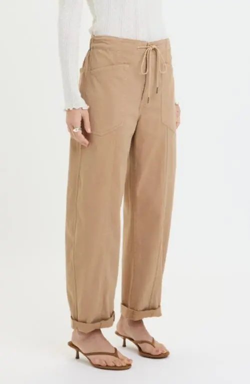 DAZE Villa Drawstring Pants - Latte