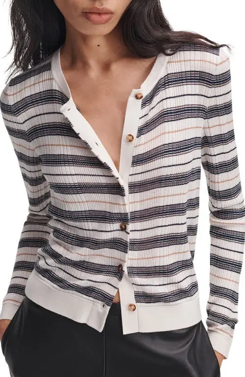 Rag & Bone Teresa Stripe Silk Blend Cardigan