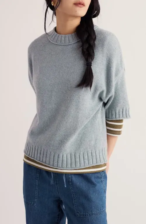 SEASALT CORNWALL Fistral Crewneck Sweater - Limpet