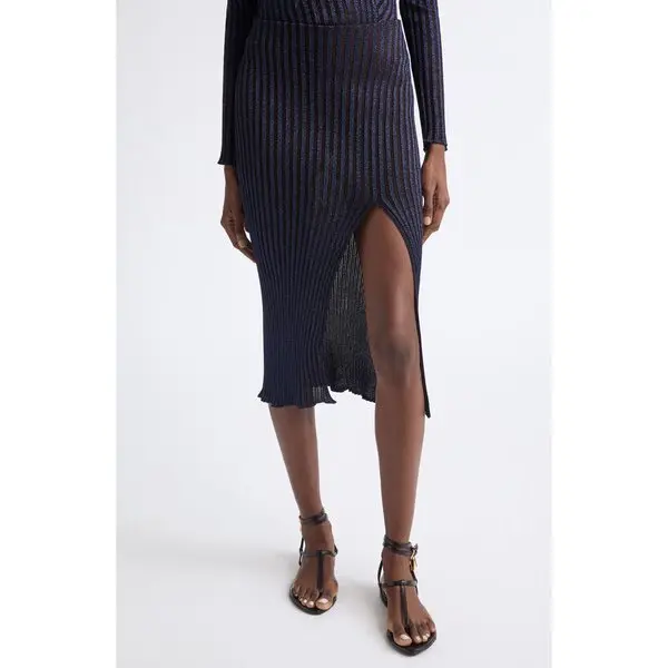 Missoni Metallic Rib Midi Skirt