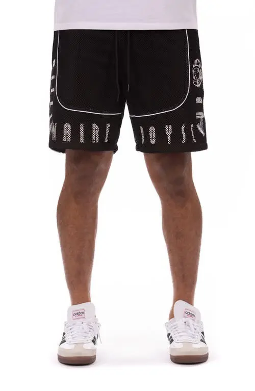 BILLIONAIRE BOYS CLUB Logo Paneled Mesh Shorts - Black
