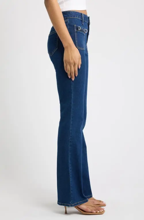 1822 Denim Braided Patch Pocket Bootcut Jeans
