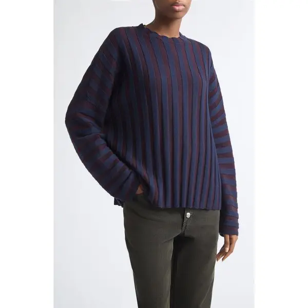 Eckhaus Latta Keyboard Stripe Merino Wool Sweater