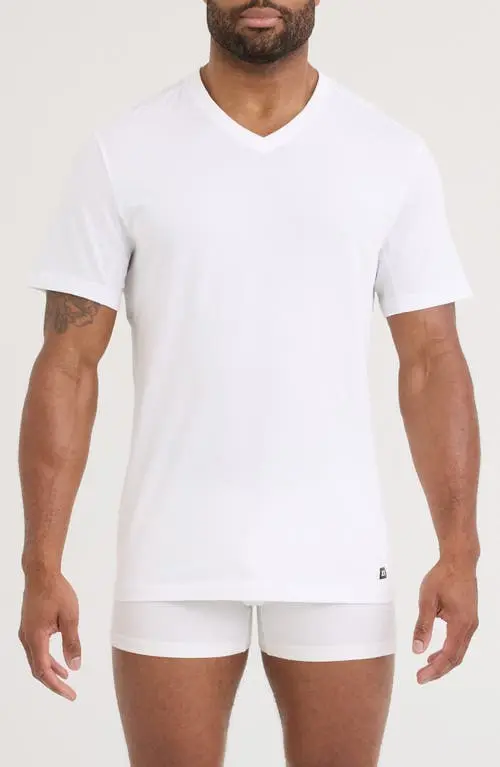 SAXX 2-pack Droptemp™ Dry Cotton Blend V-neck Undershirt - White