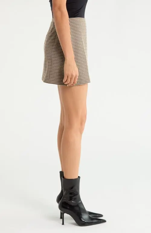 ALL IN FAVOR Plaid Mini Skirt With Side Slit