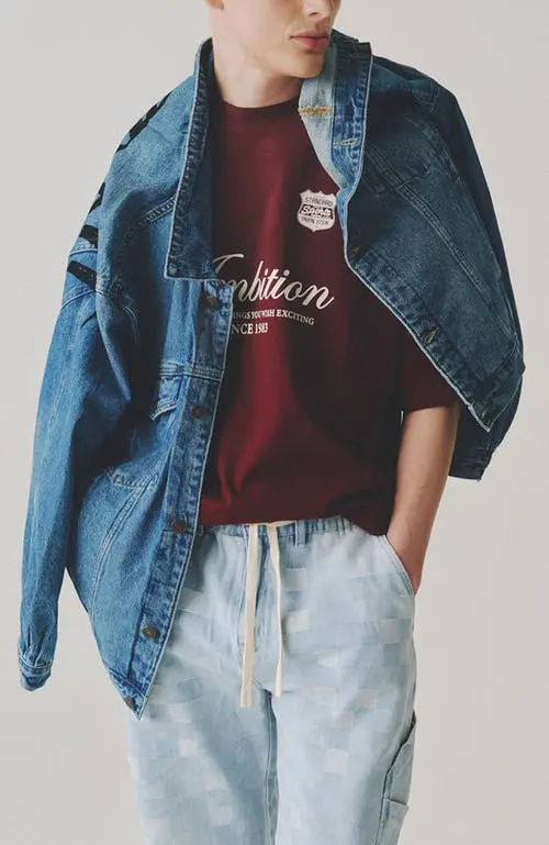 MANIA Oversized Distressed Denim Jacket