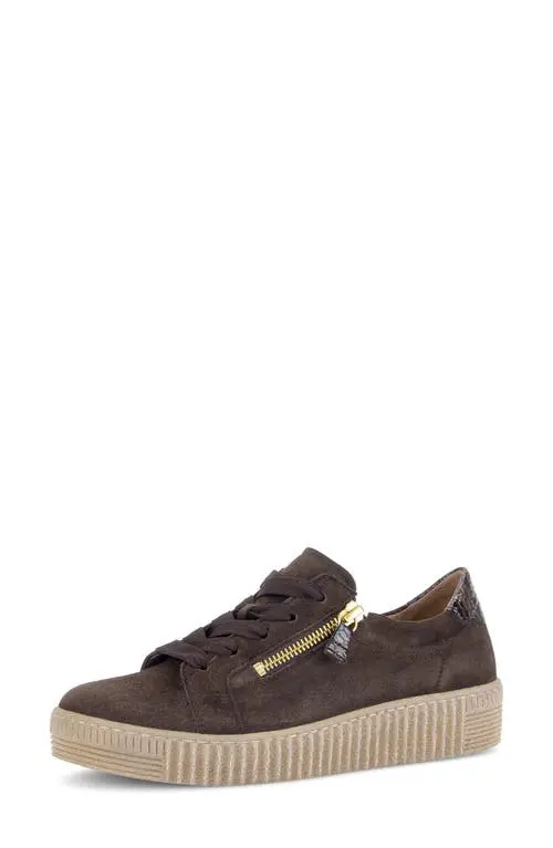 Gabor Diana Platform Sneakers With Side Zips