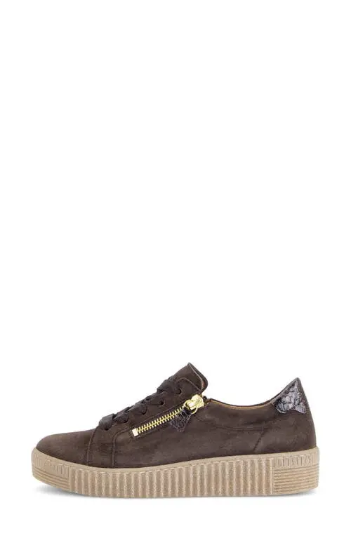 Gabor Diana Platform Sneakers With Side Zips