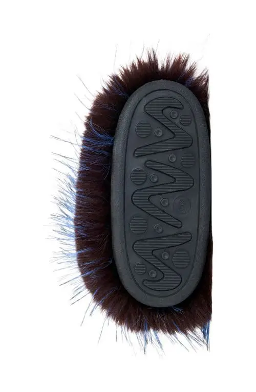AZALEA WANG Faux Fur Boots - Blue Multi
