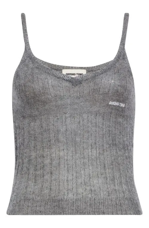 SHUSHU/TONG Wool & Mohair Blend Rib Sweater Camisole - Grey