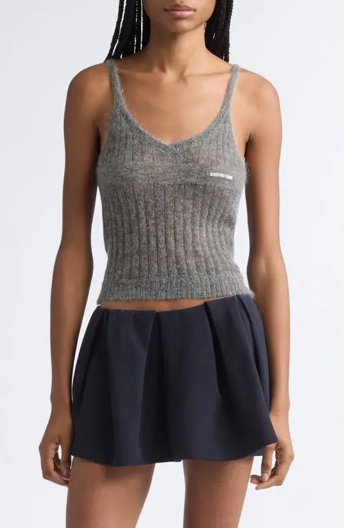 SHUSHU/TONG Wool & Mohair Blend Rib Sweater Camisole - Grey